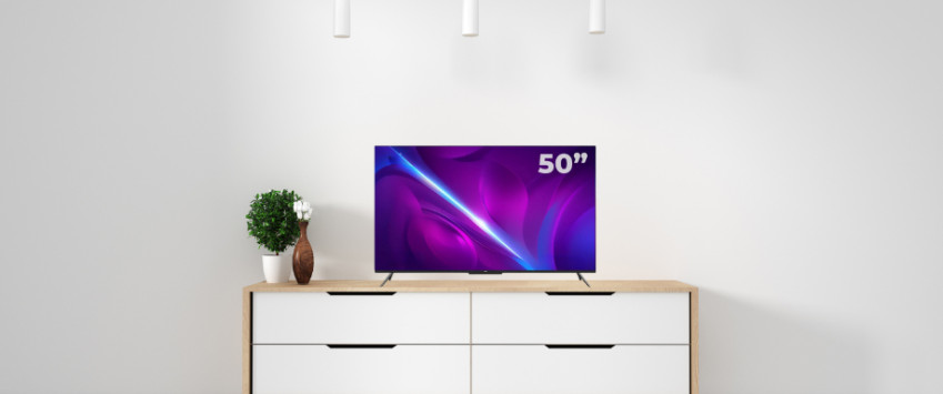 ¿Cuánto mide una TV de 50 pulgadas?