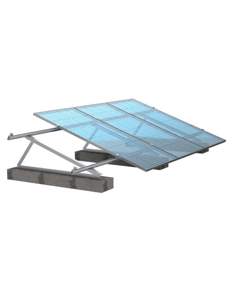 Estructura 4 Paneles 30º Inclinada Falcat | AutoSolar