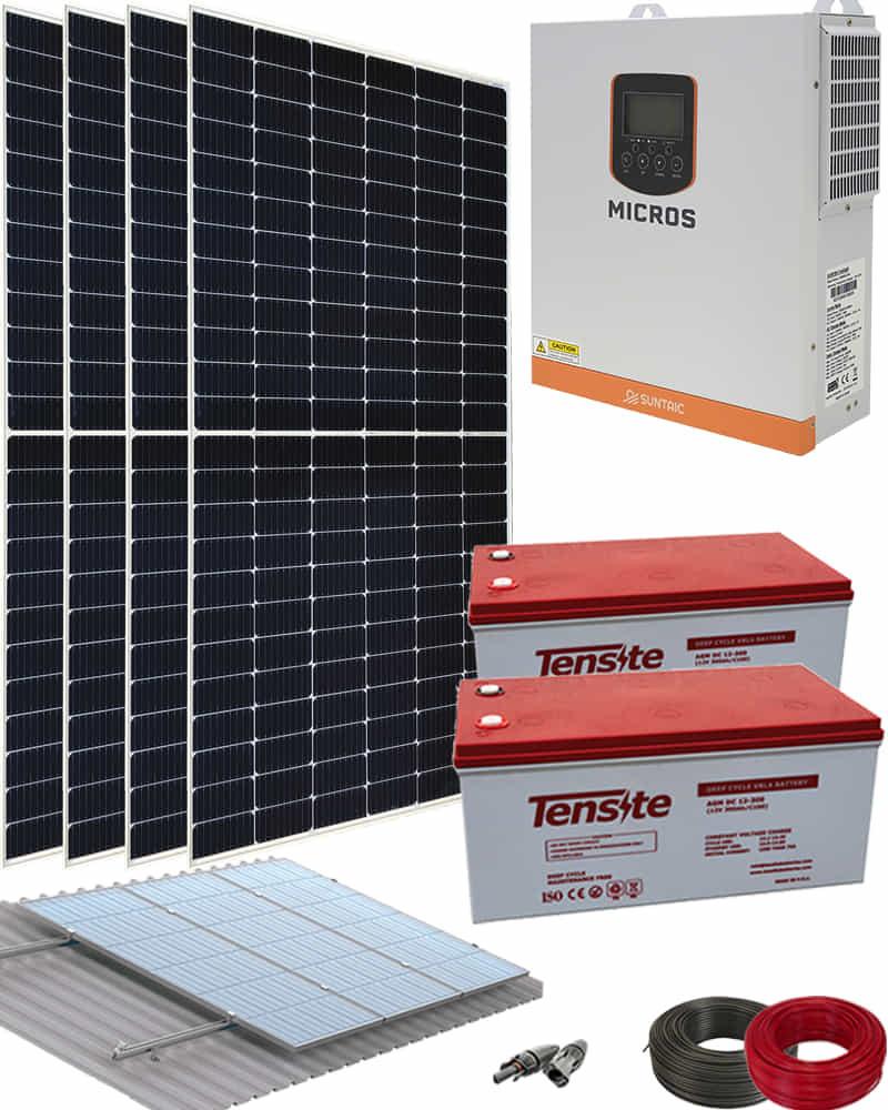 Kit Solar para Casa de Campo 3000W 24V 6600Whdia | al Mejor Precio