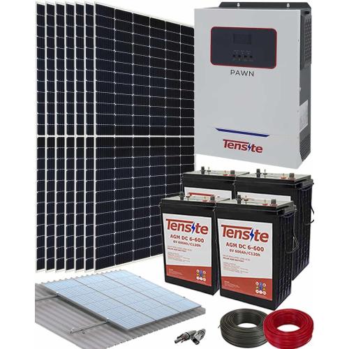 Comprar Kit Placas Solares para Casa 3600W con Batería AGM 600Ah ...