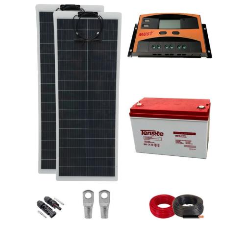 Comprar Kit con Paneles Solares Autointalables 200W y Batería