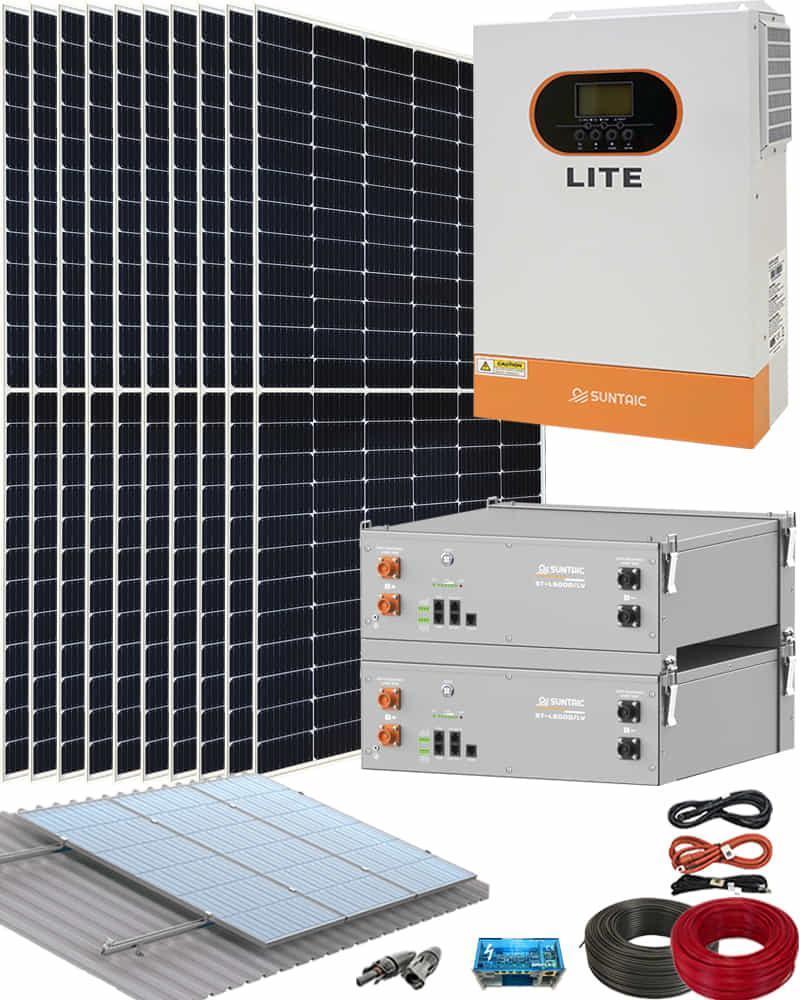 Kit Solar Aislada Litio 5000W 48V 9200kWhaño
