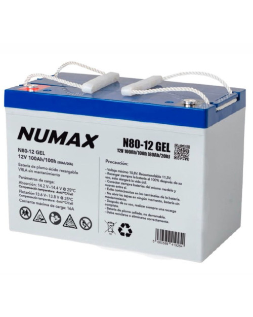 Comprar Batería Solar GEL 100Ah 12V N80-12 Numax