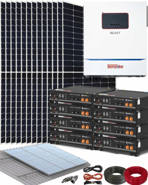 Kit Solar Aislada 11000W 48V Tensite Beast con Pylontech