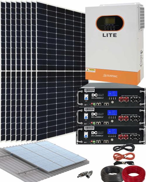 Kit Solar Casa de Campo Aislada 5000W 48V DC Litio