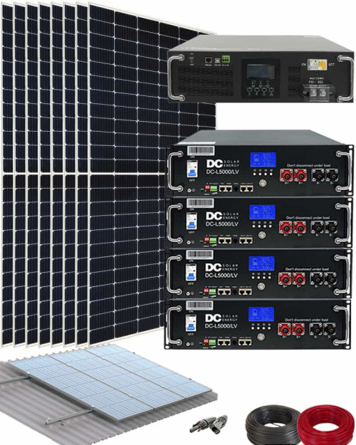 Kit solar vivienda aislada 48V con baterías de litio DC Solar