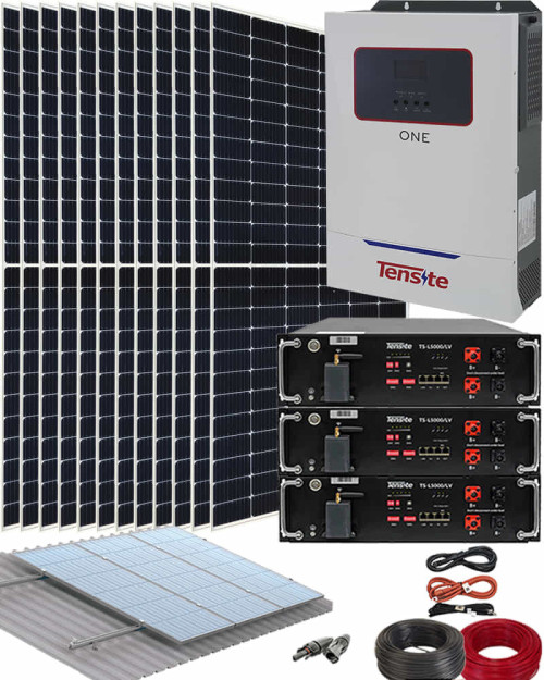 Kit Solar Vivienda Aislada Permanente 5500W 48V Con Batería de Litio | al mejor precio